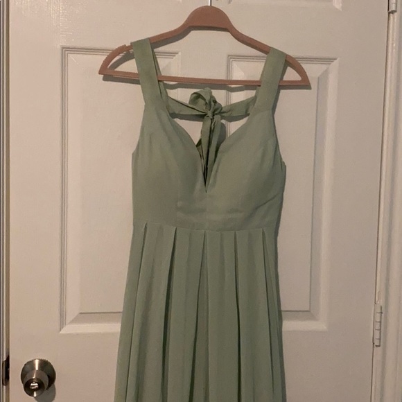 bebe | Dresses | Bebe Hi Low Chiffon Maxi Dress Silt Green Color | Poshmark